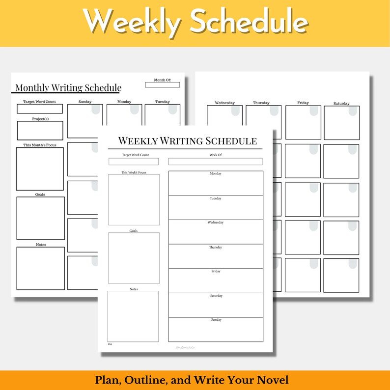 Nanowrimo 30 Day Novel Worksheets Writing Planner Novel - Etsy
