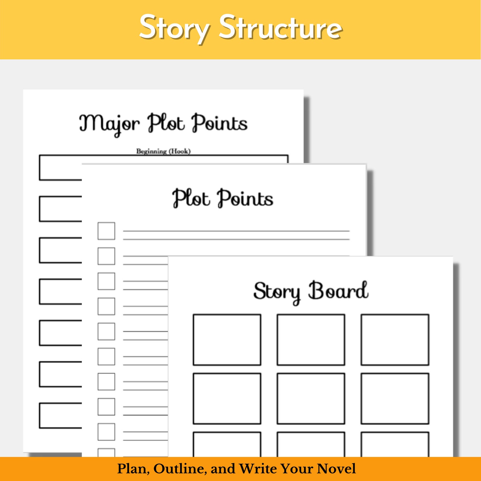 Novel Writing Worksheets/ Writing Planner/novel Planner Printable ...