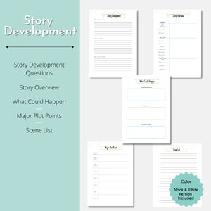 Novel Planning Worksheets: Story Development(pdf) - Etsy