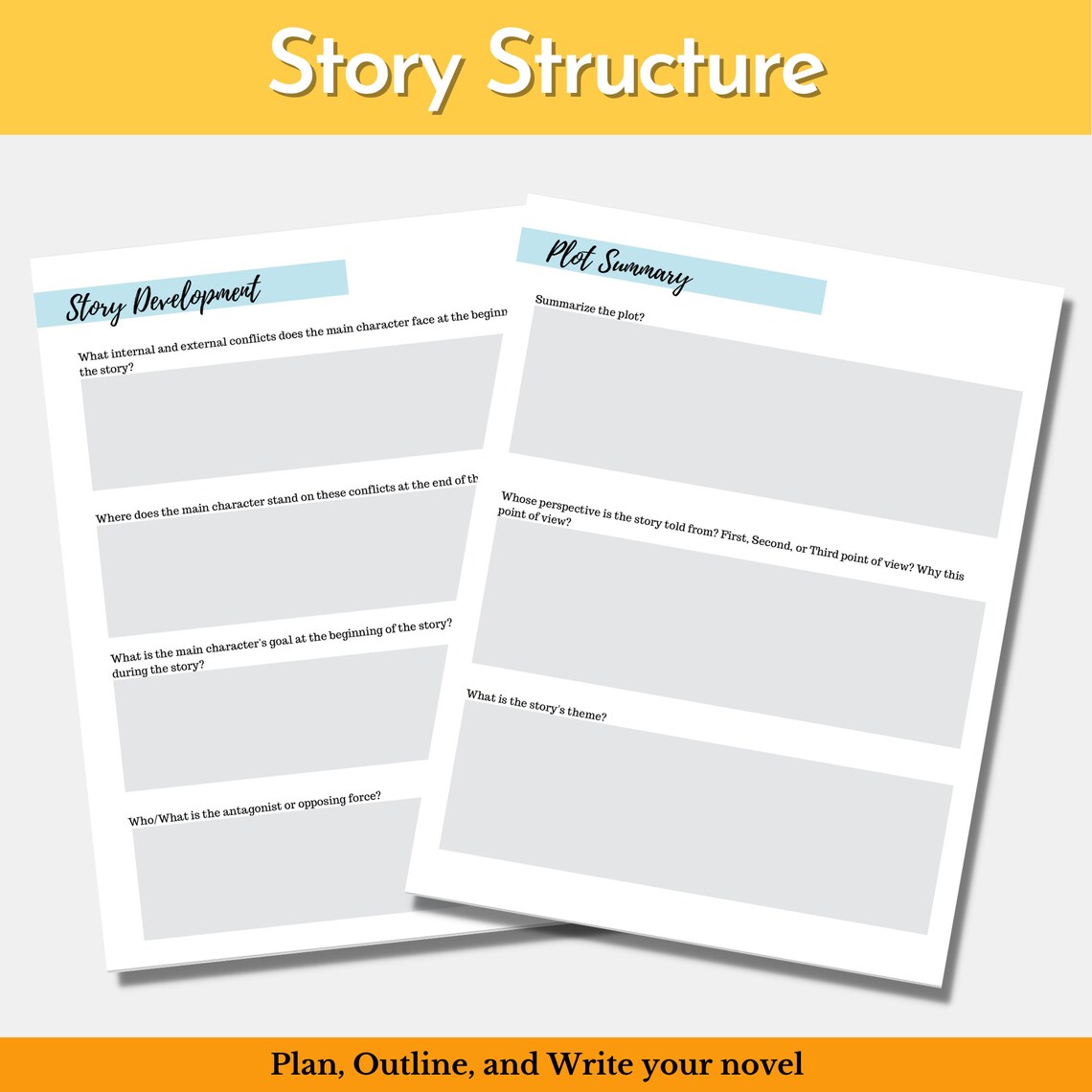 Writing Planner/novel Planner Printable/ Printable Workbook/ - Etsy