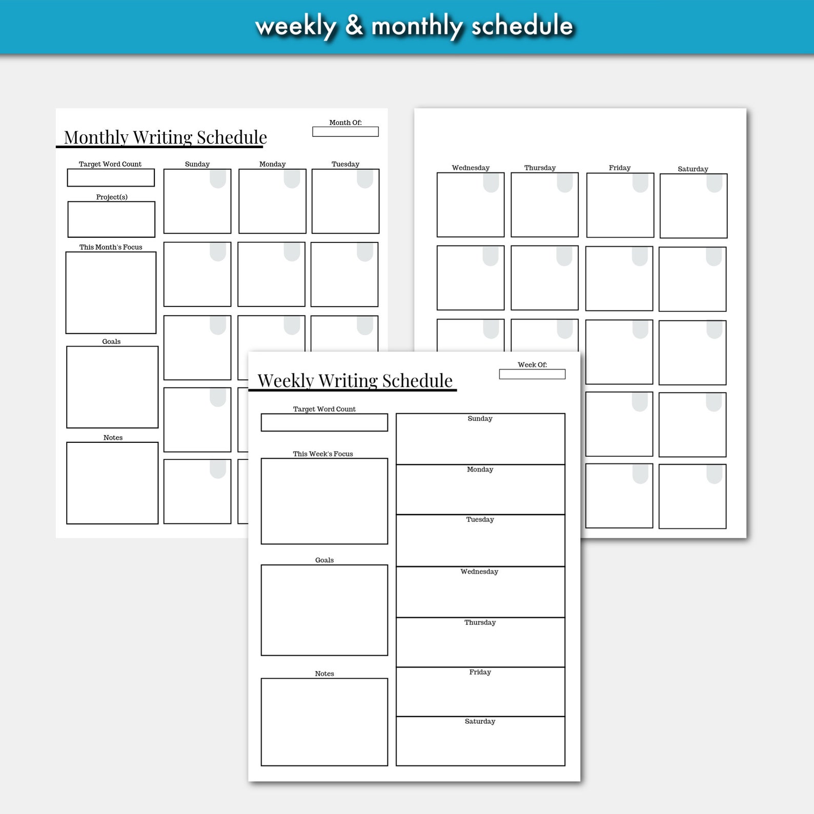 Nanowrimo 30 Day Novel Worksheets Writing Planner Novel Etsy