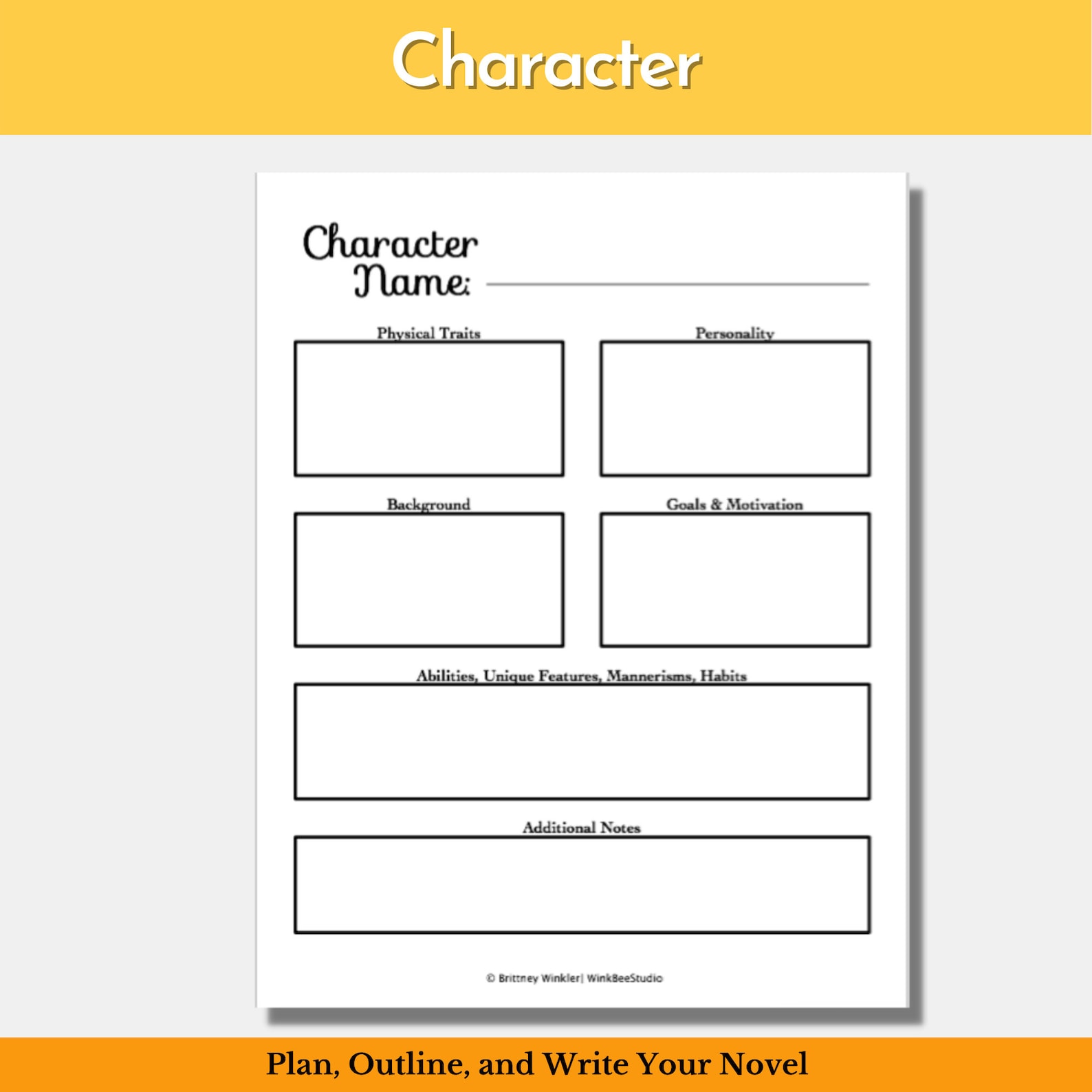 Novel Writing Worksheets/ Writing Planner/novel Planner Printable ...