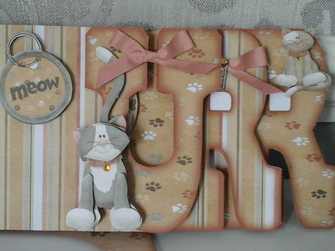 Handmade PURR Birthday Word Book Card With Matching Envelope - Etsy