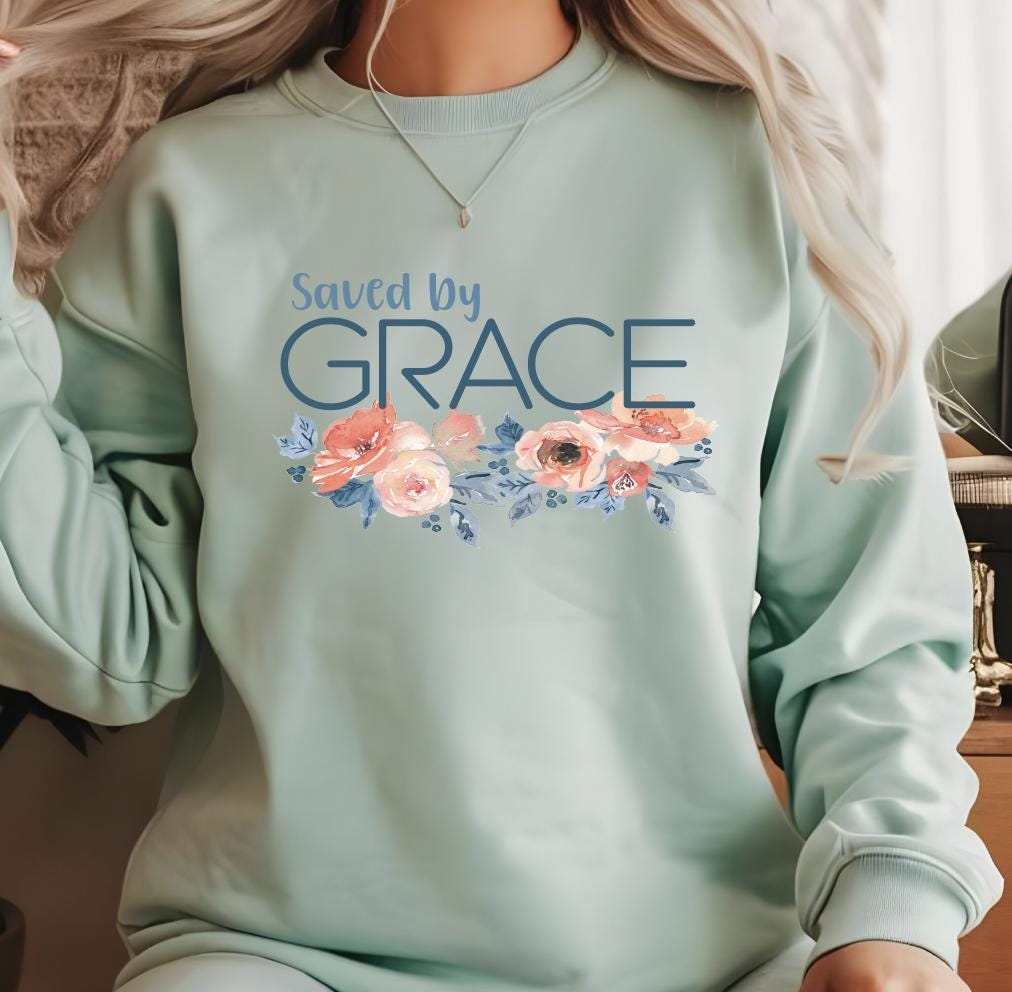 Saved by Grace PNG Digital Design PNG - Etsy