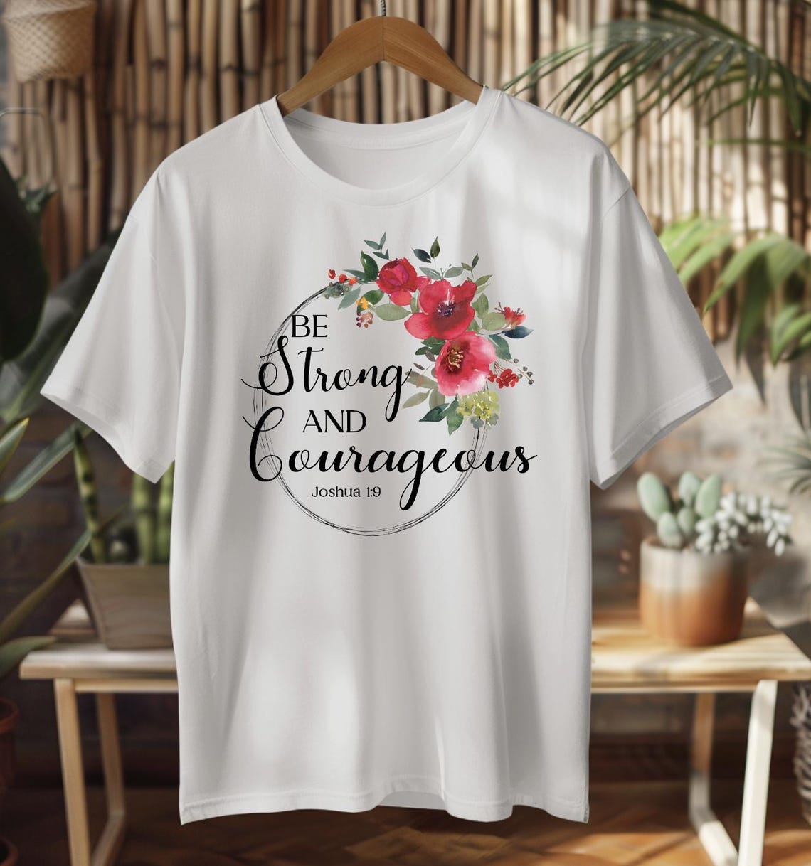 Be Strong and Courageous Christian Design Digital PNG - Etsy