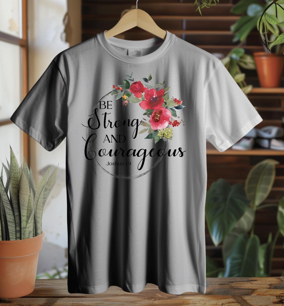 Be Strong and Courageous Christian Design Digital PNG - Etsy
