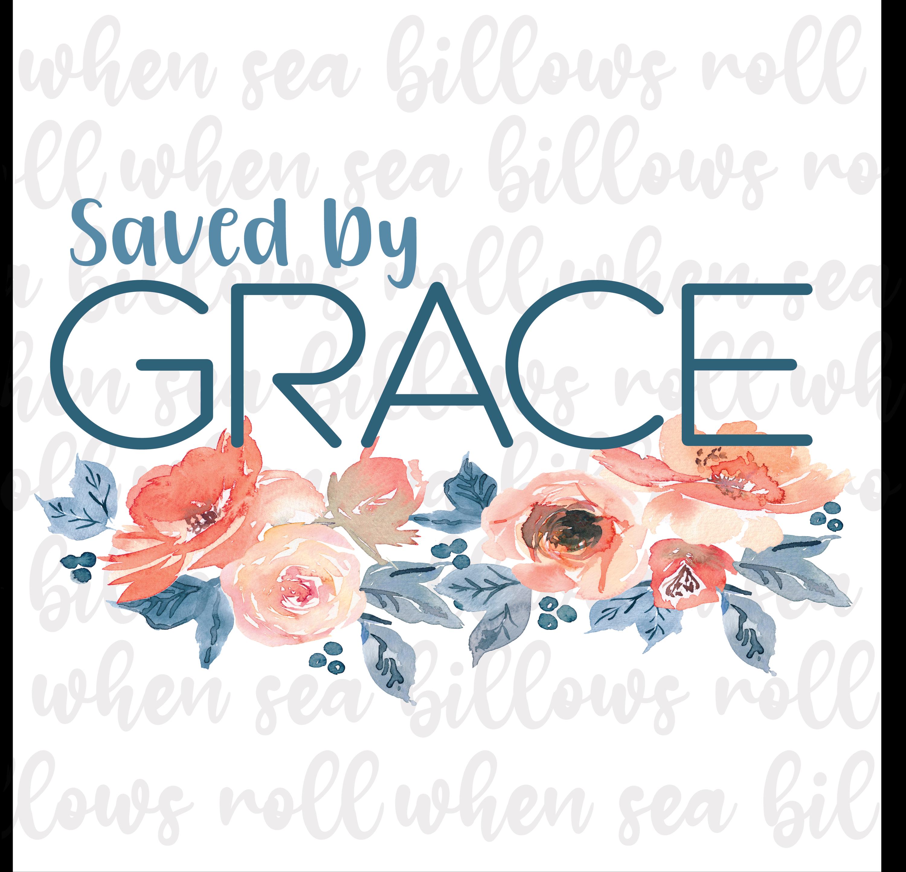 Saved by Grace PNG Digital Design PNG - Etsy