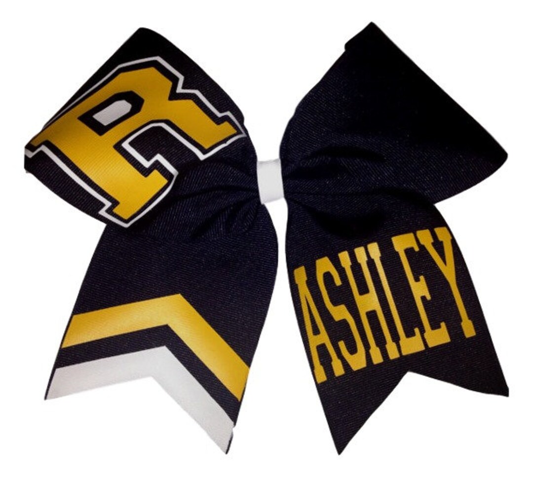 Custom Varsity Nonglitter Personalized Cheer Bow - Etsy