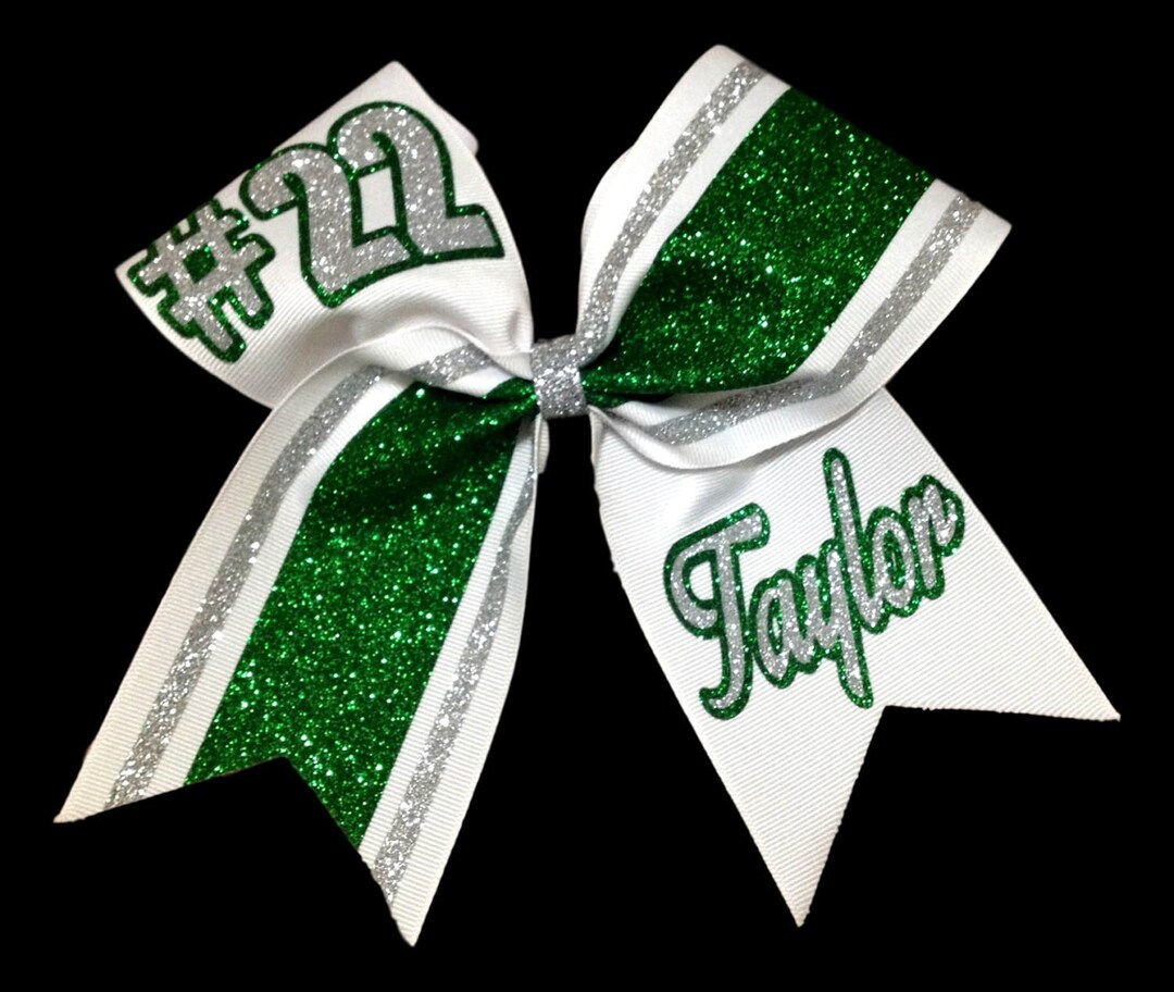 The ULTIMATE Custom Glitter Monogrammed Cheer Bow - Etsy