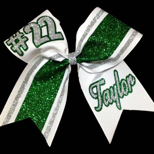 Green Cheer Bow - Etsy