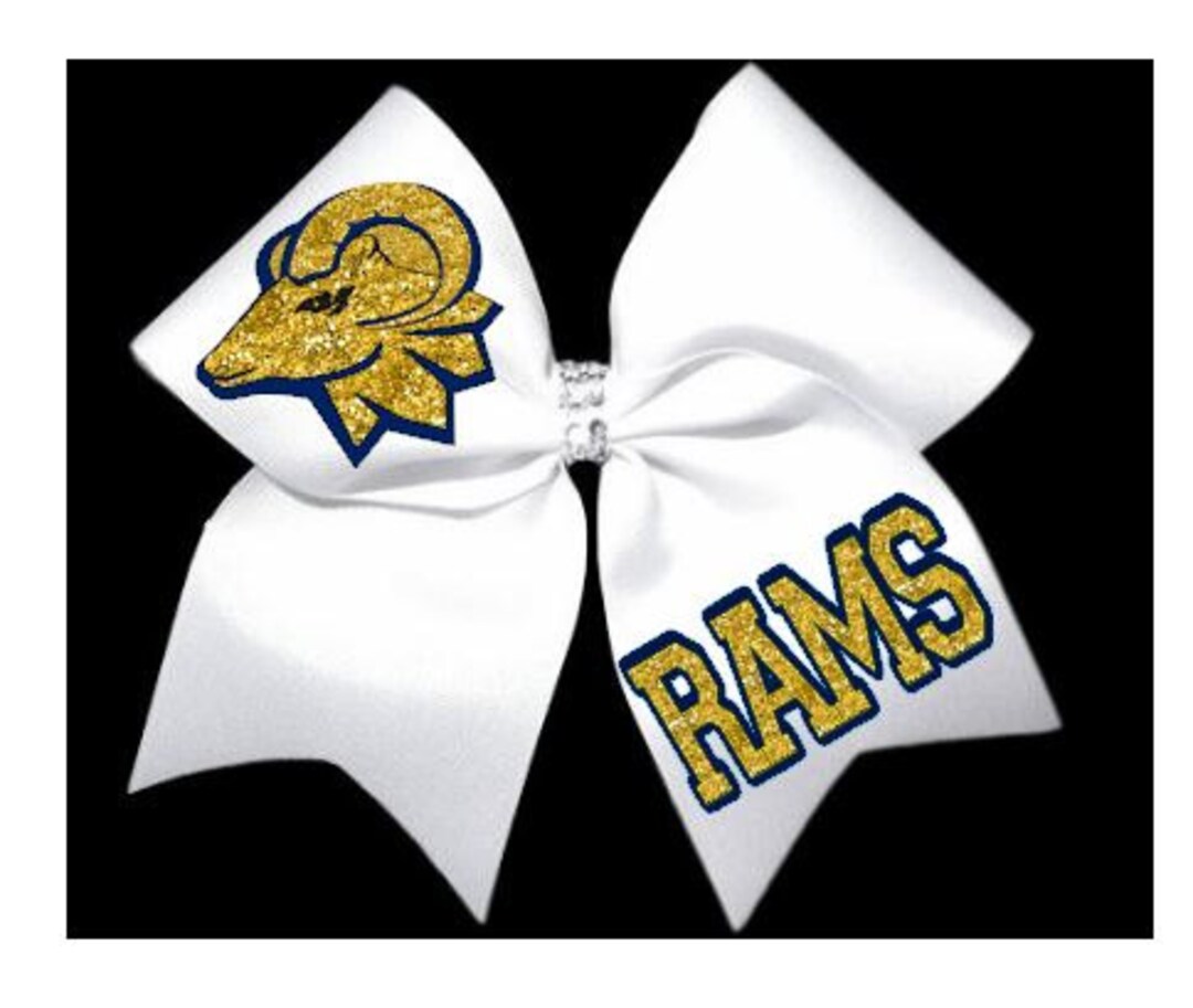 Rams Custom Glitter Cheer Bow - Etsy