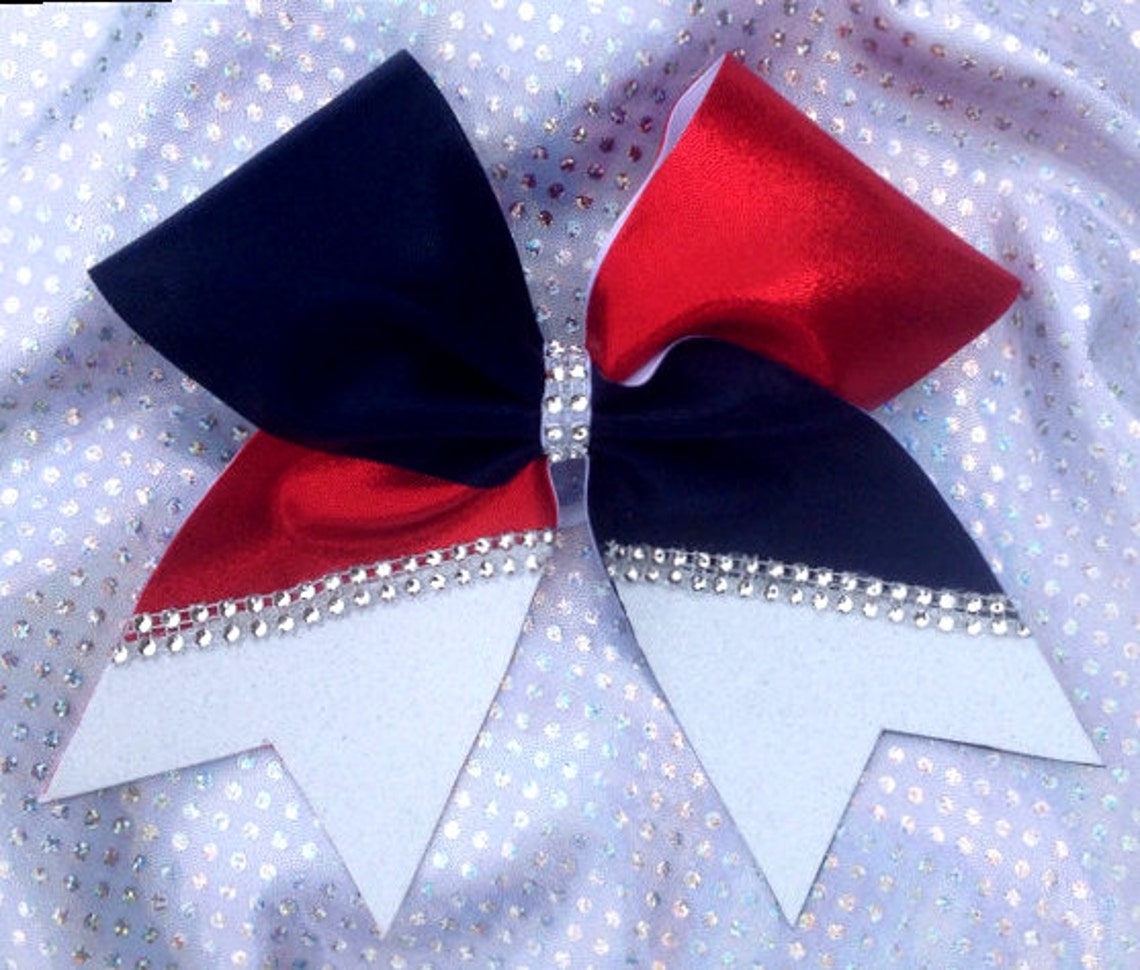 Two Colored Mystique Cheer Bow - Etsy