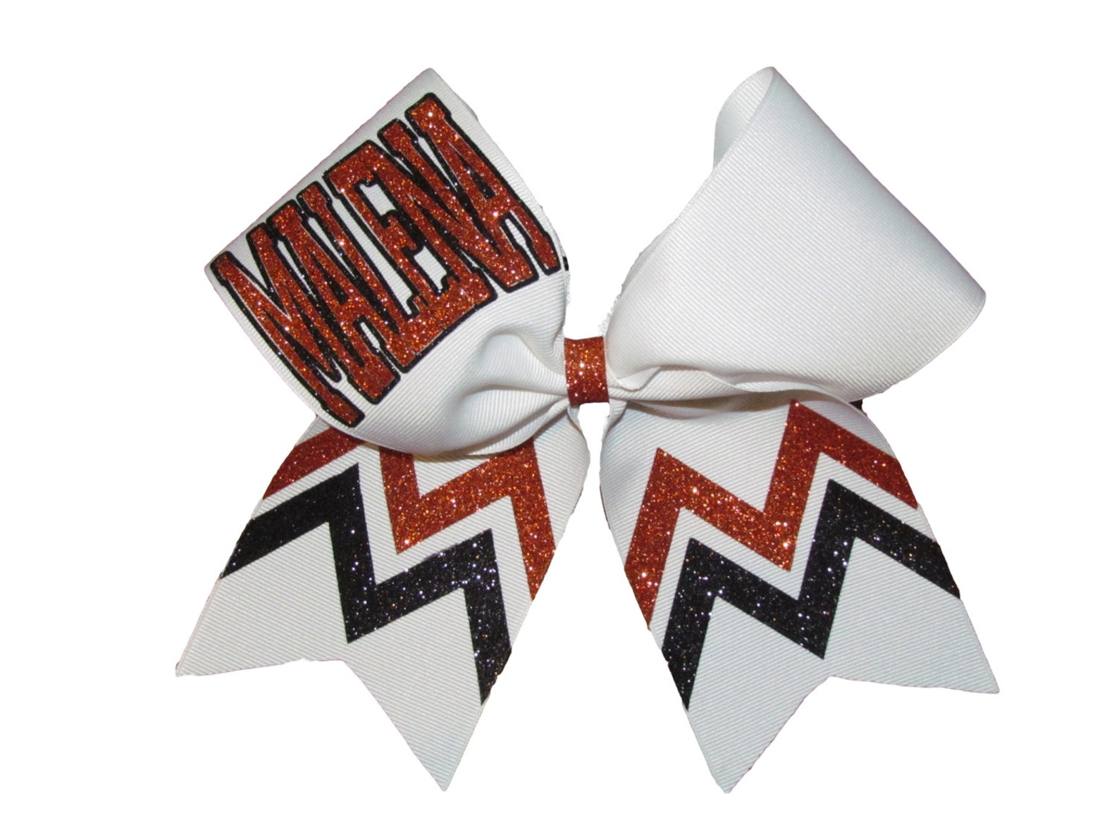 Custom Varsity Glitter Monogrammed Cheer Bow | Etsy
