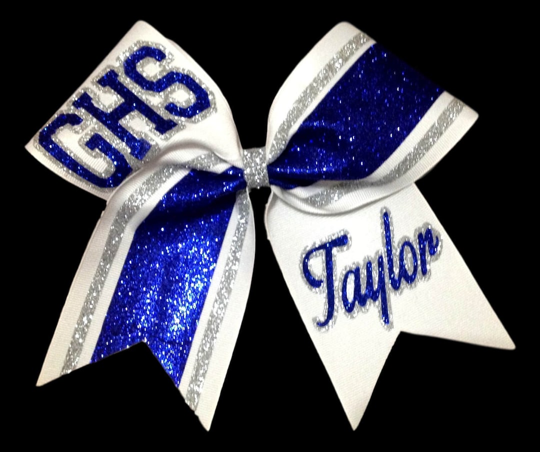 The ULTIMATE Custom Glitter Monogrammed Cheer Bow - Etsy