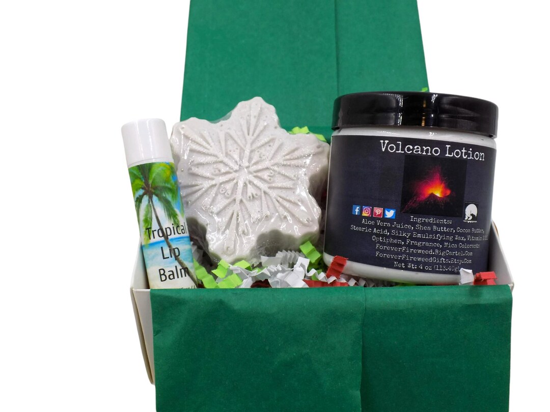Volcano / Small Christmas Gifts / Holiday Spa Gift / Snowflake Soap ...