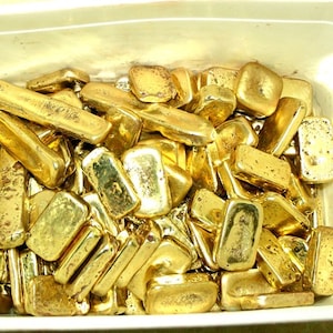 30 GRAMS Gold Recovery Gold Bar Melted Drop Scrap Plated Pins CPU ...