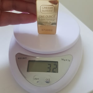 32 Gram .999 Gold Plated Bars 1 for Gold Recovery Jewelry Making or for ...