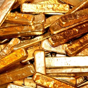 30 GRAMS Gold Recovery Gold Bar Melted Drop Scrap Plated Pins CPU ...