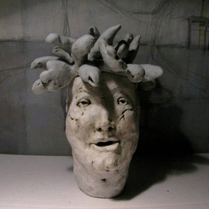 Head/ Ceramic Sculpture/ Unique Coloured Ceramics | Etsy