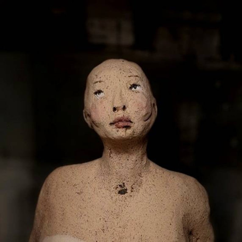 Woman Standing Swimmer in White/ Unique Standing Ceramic - Etsy