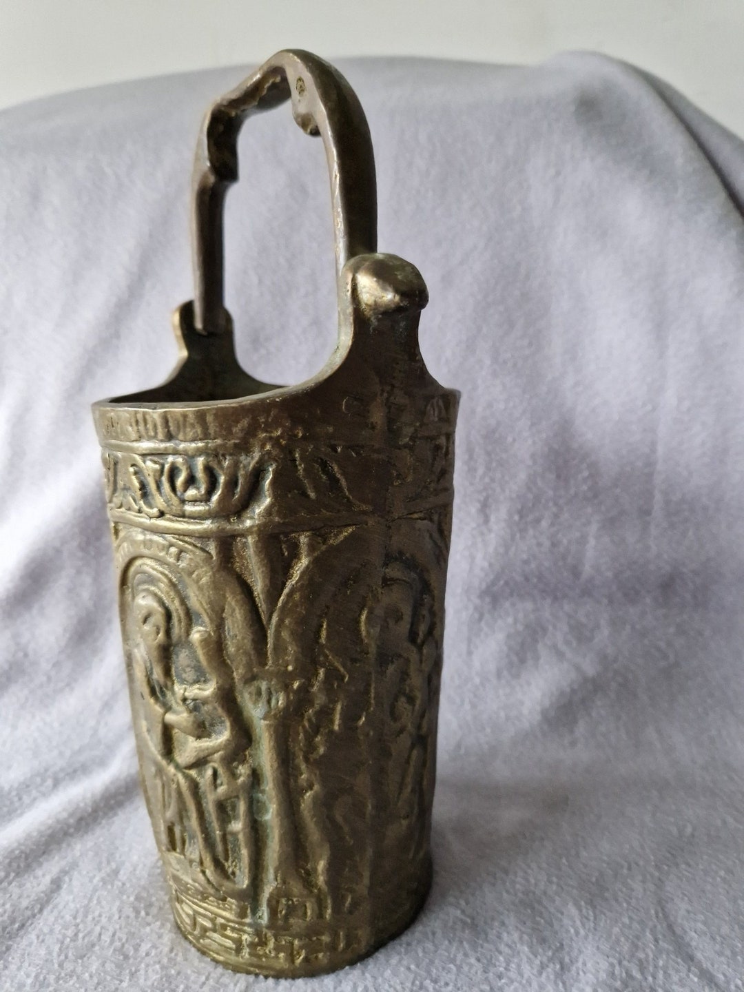 Rare Antique French Bronze Church Holy Water Vessel Bucket Situla 1800 ...