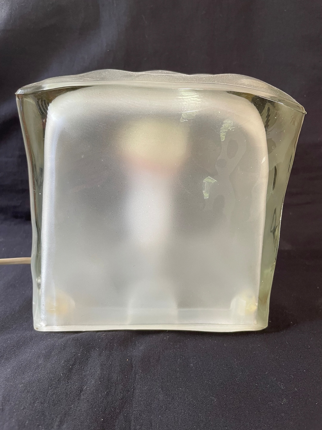 IKEA Iviken Light Modern Ice Cube Table Lamp 6” White Frosted Glass ...