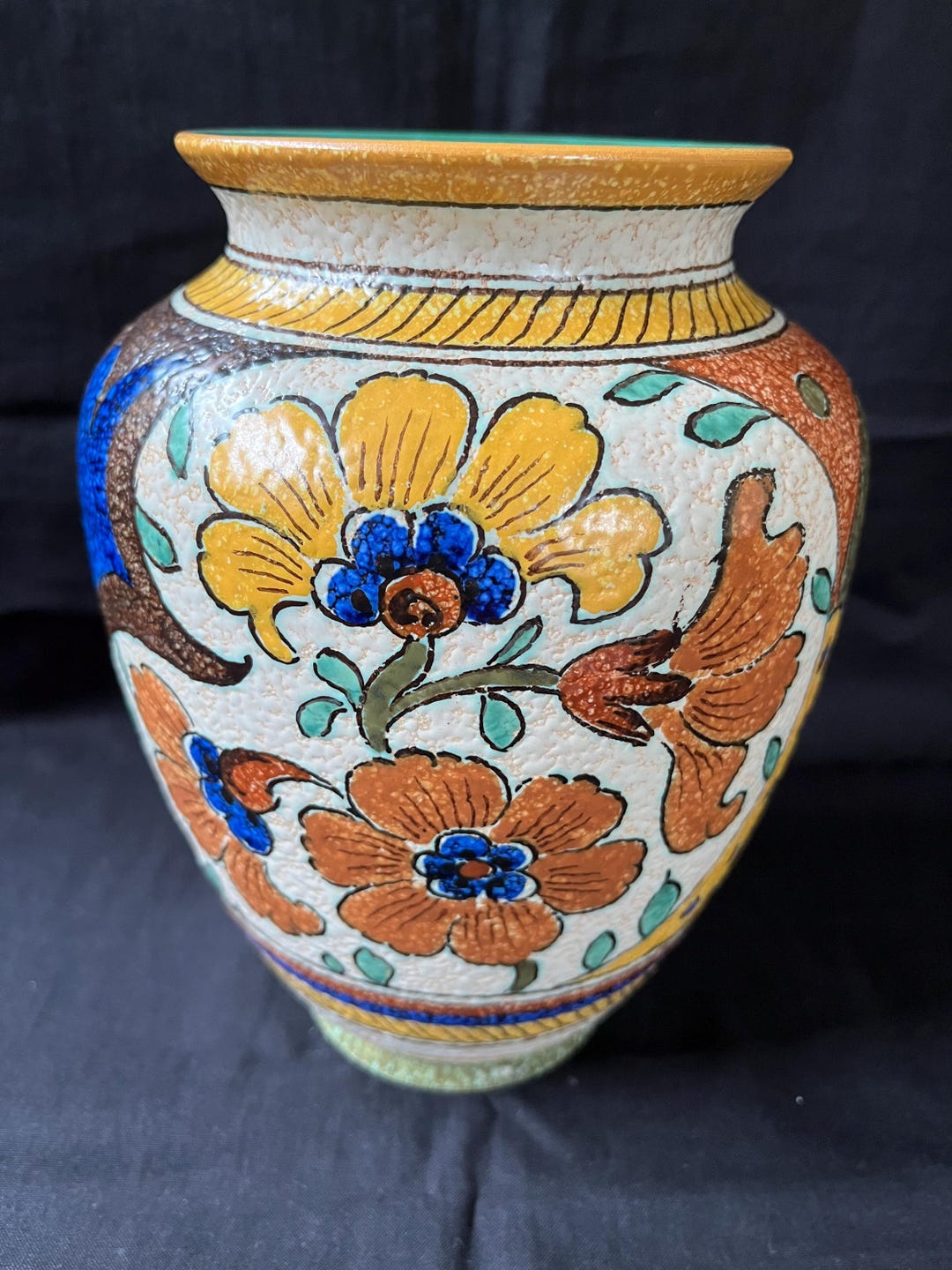 Antique Dutch Gouda Pottery Vase. Decor Annette Approx 1920. Several ...