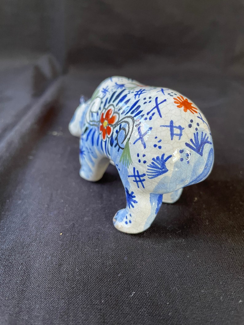 Very Rare Antique 1800 S Dutch Delft Figurine Hippopotamus. Marked ...