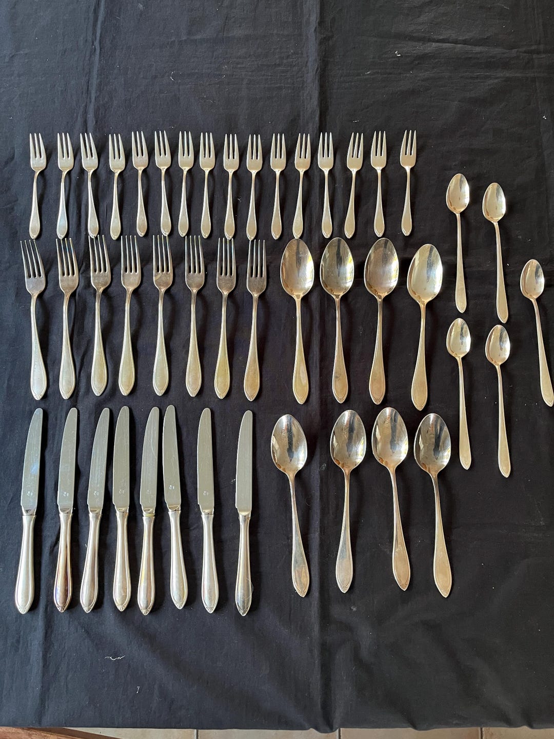 Christofle Versailles Flatware Set Silverplated Dinner Cutlery 45 ...