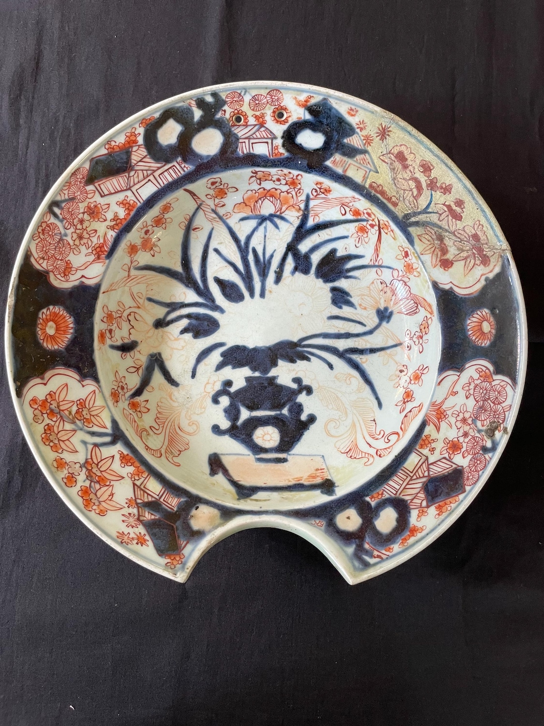 Antique Japanese Imari Barber Bowl Circa 1700 Edo Period ( Restaurated ...