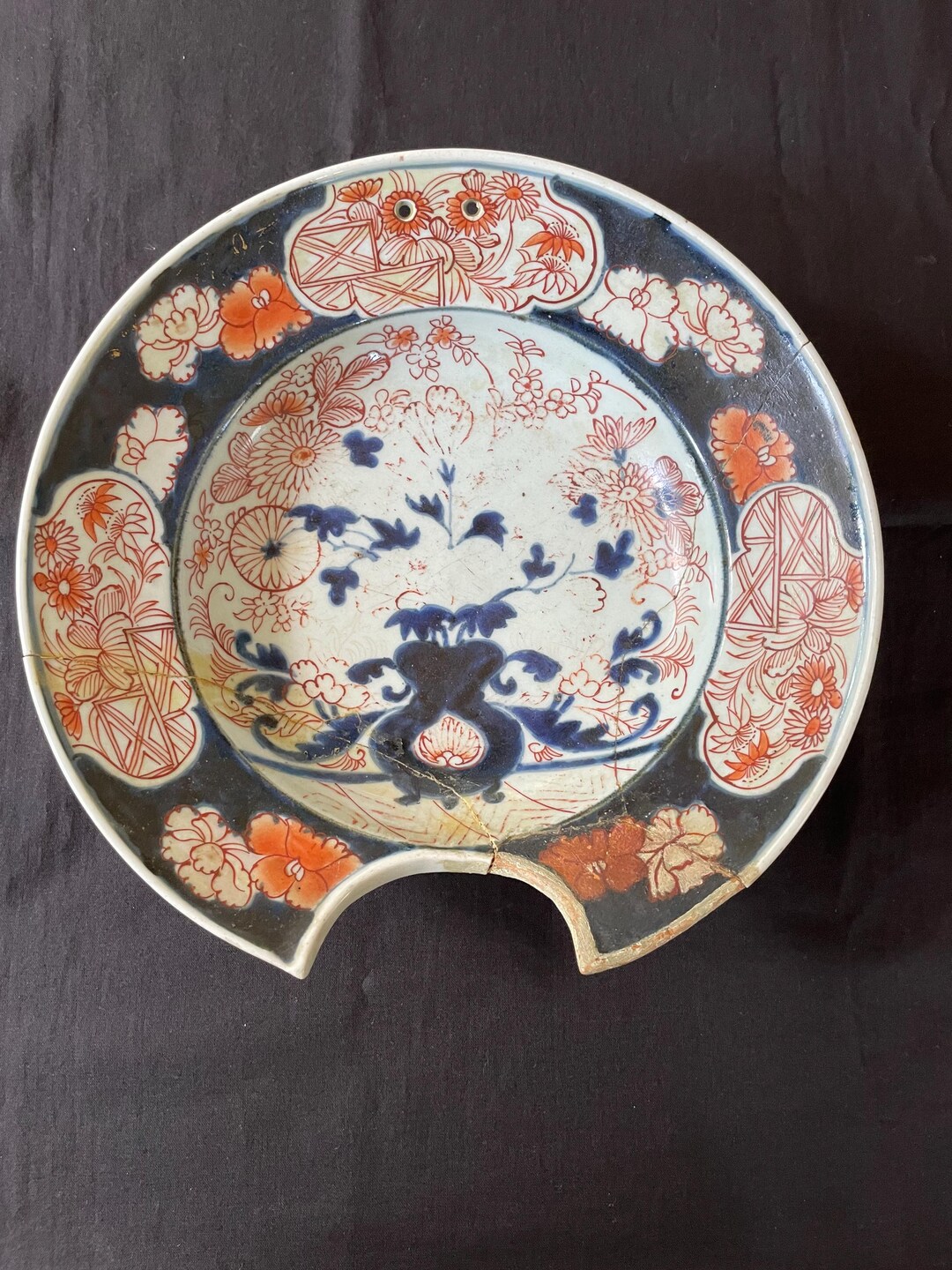 Antique Japanese Imari Barber Bowl Circa 1700 Edo Period ( Restaurated ...