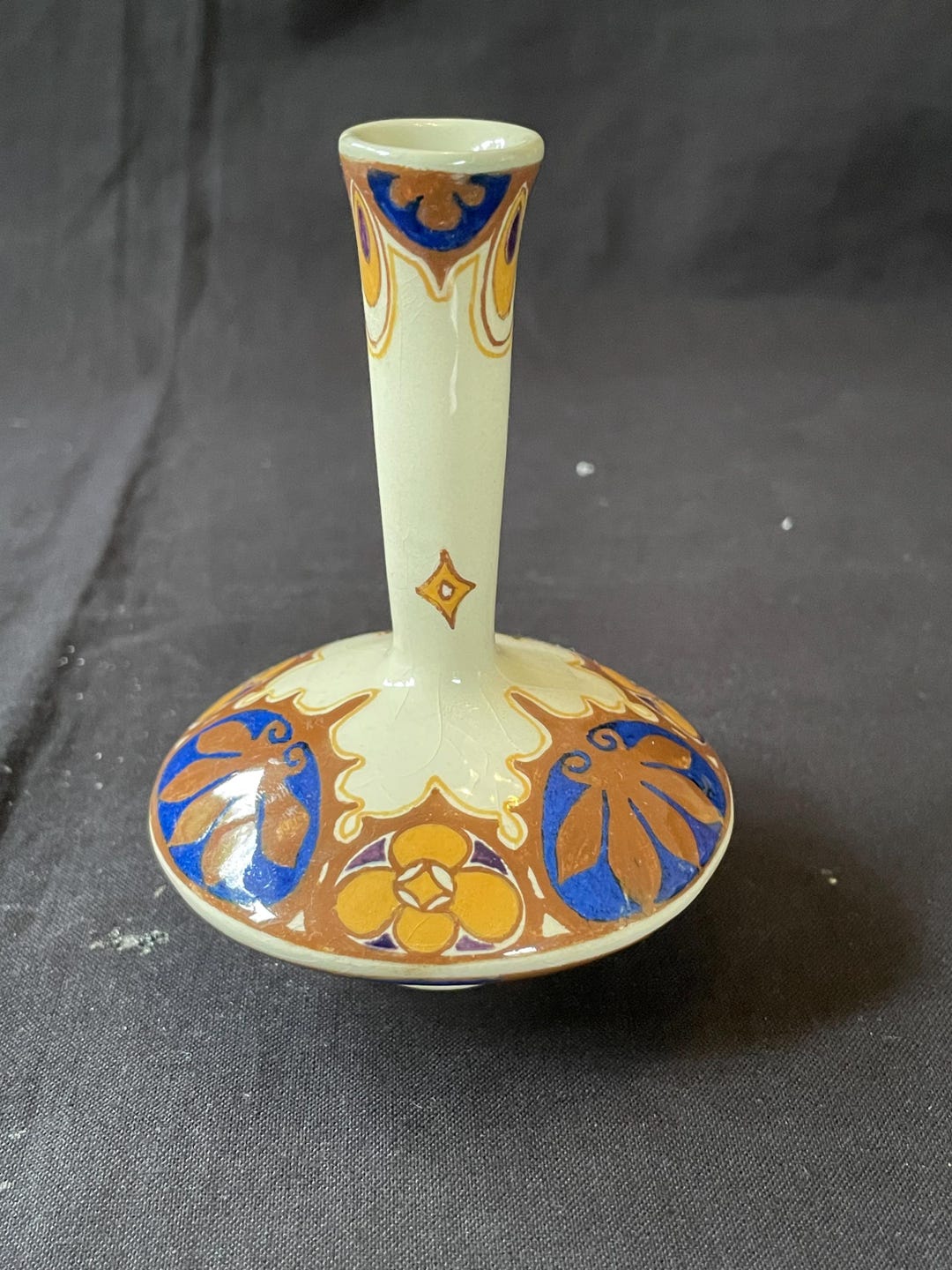 Antique Dutch Plateel Rozenburg Den Haag Miniature Vase. Rare. Marked ...
