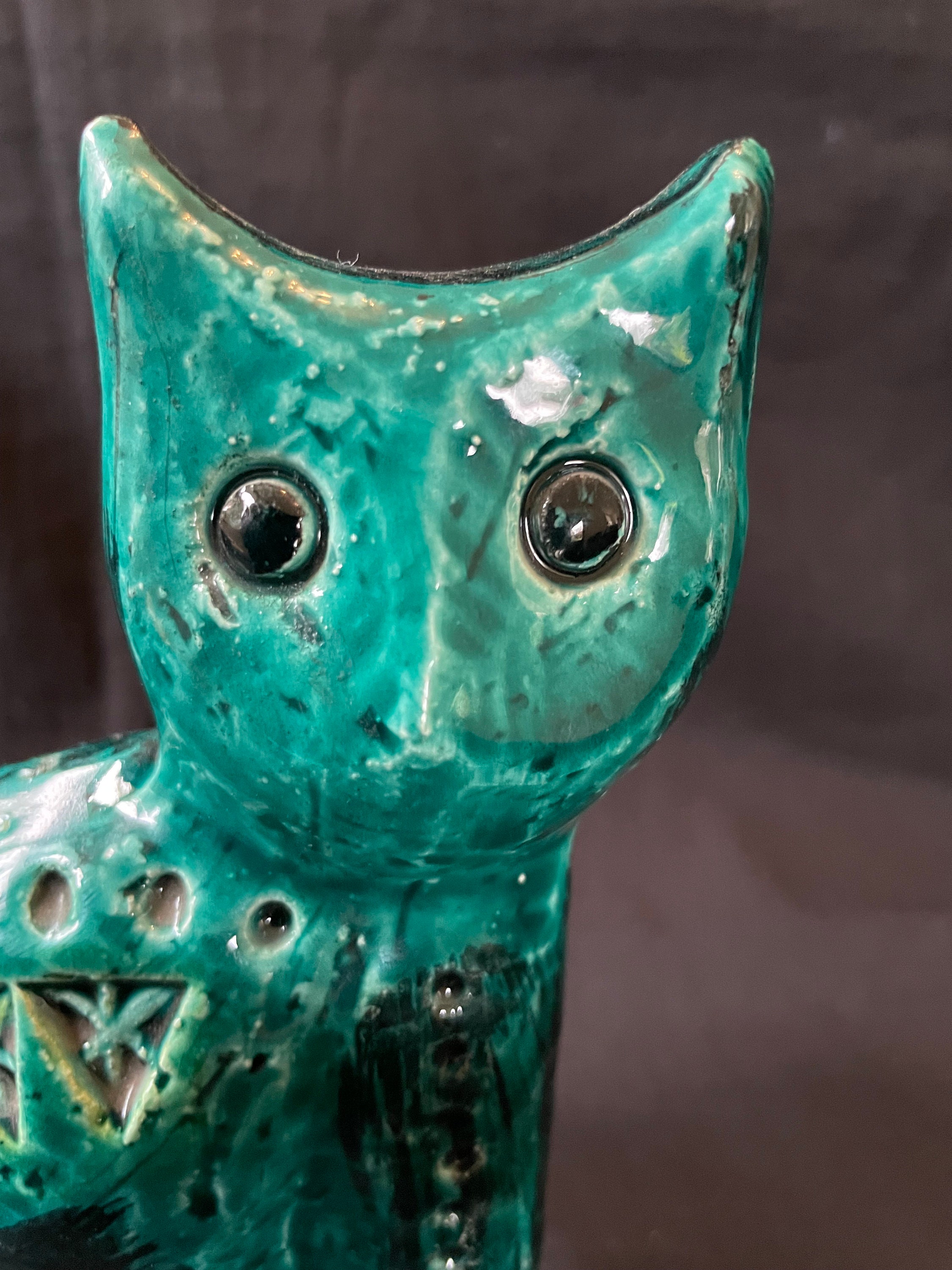 Bitossi Pottery Cat Flavia Montelupo Rimini Blue Italy Mid - Etsy