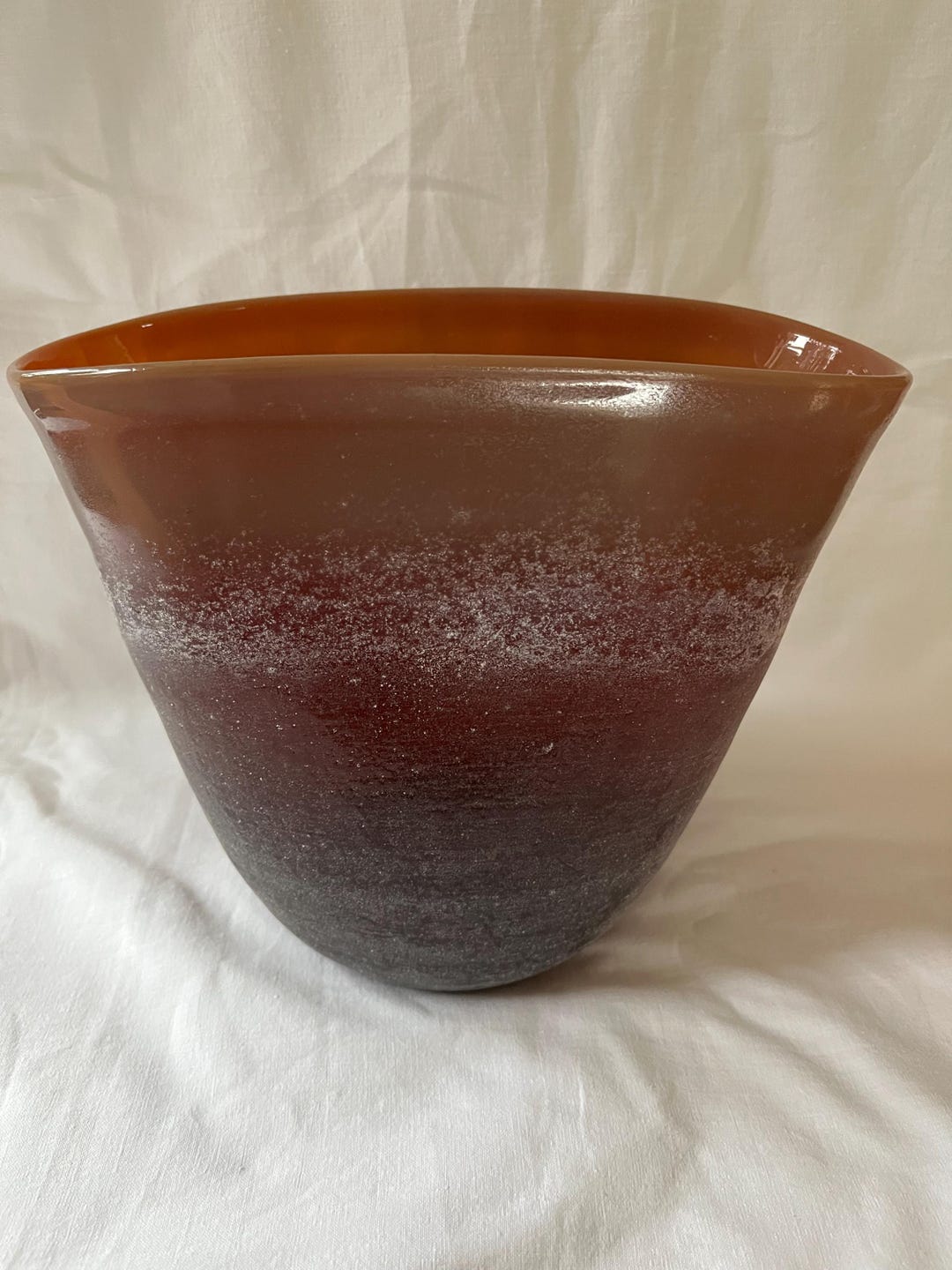 Murano Vintage Mid Century Vase Scavo Art Glass 1950s With Pontil - Etsy