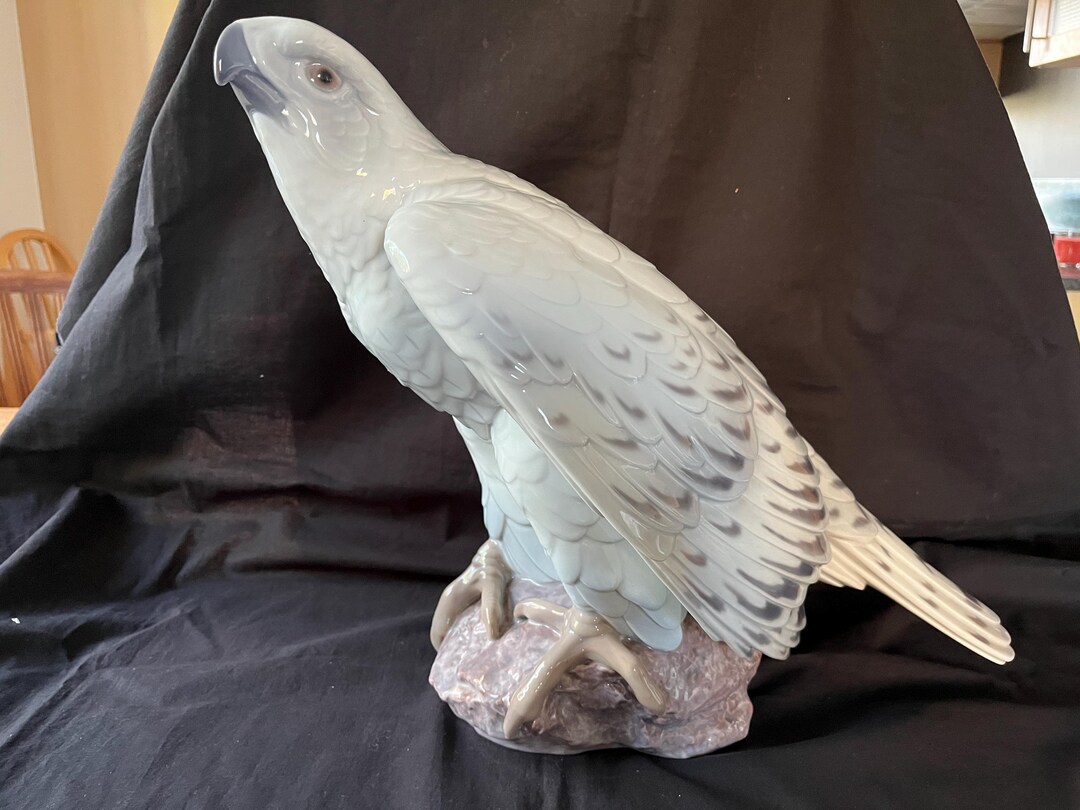 Large Royal Copenhagen Porcelain Figurine of Falcon. Marked Bottom ...