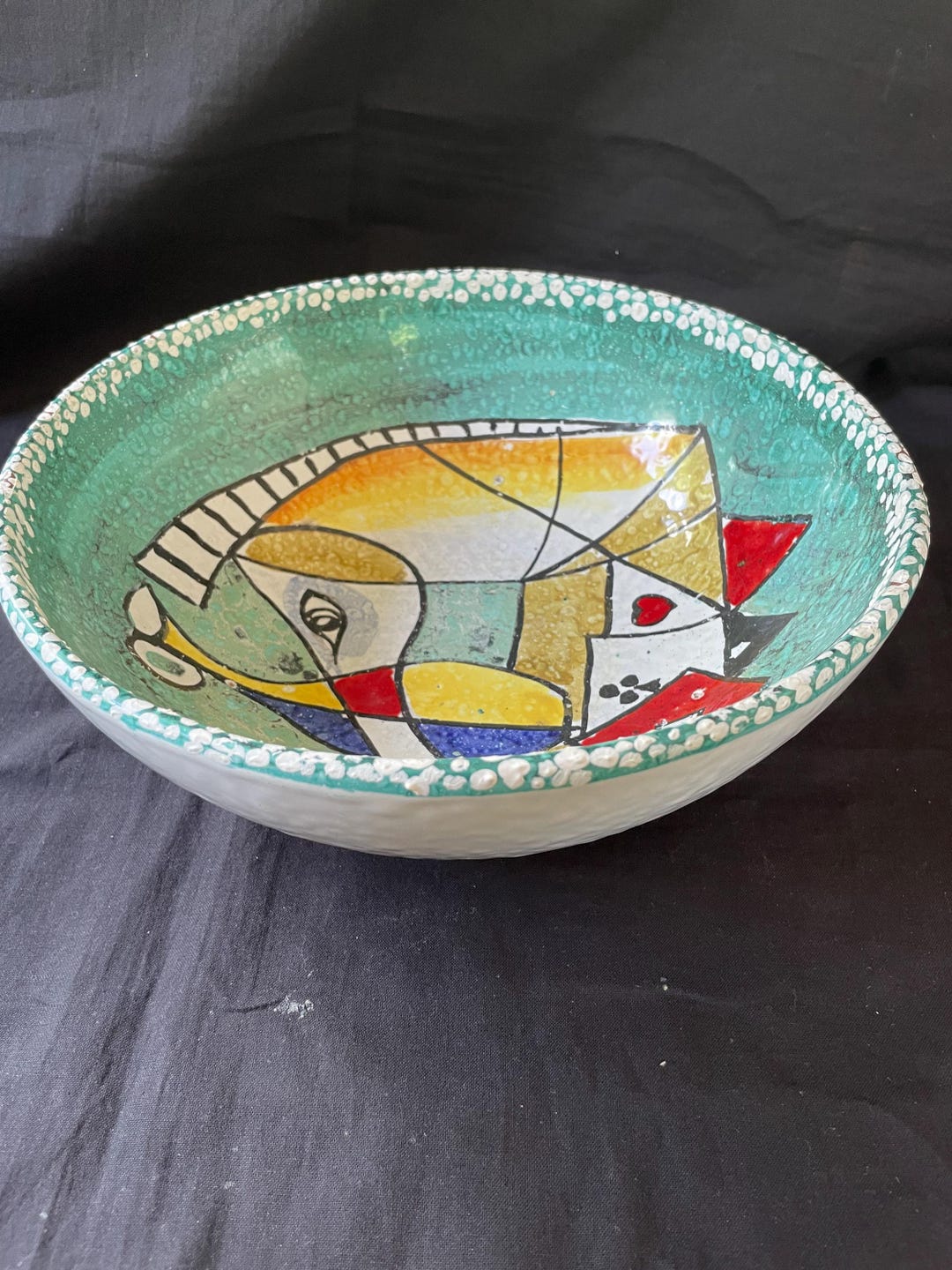 Italian Fratelli Fanciullacci Ceramic Large Design Pasta Bowl . Marked ...