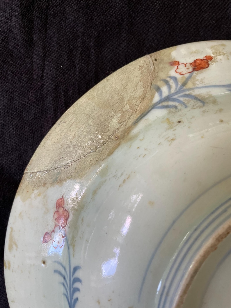 Antique Japanese Imari Barber Bowl Circa 1700 Edo Period ( Restaurated ...