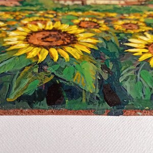 Tuscany Painting Original by Gino Masini "village With Sunflowers ...