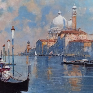 Venice Painting,italian Old Seaside Scene,"venetian Atmosphere" by ...