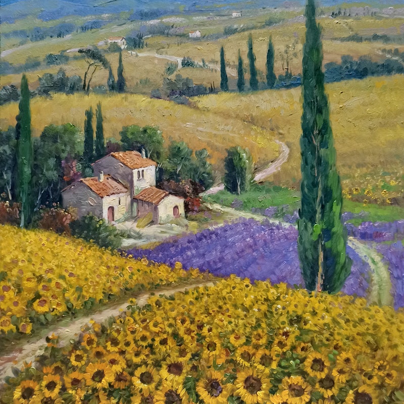Tuscany Painting - Etsy