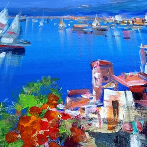 Positano Painting summer Time on the Coast,italian Painter,mario ...
