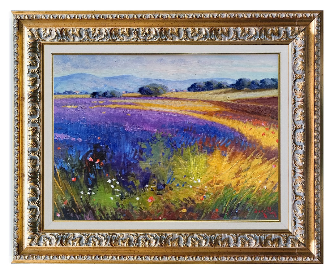 Tuscany Painting by Andrea Borella lavender Field Flowery Countryside ...