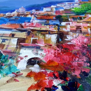 Positano Painting summer Time on the Coast,italian Painter,mario ...