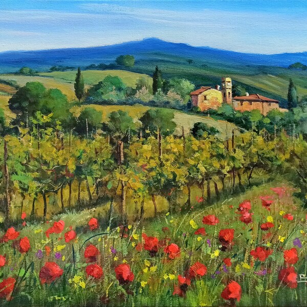 Tuscany Painting - Etsy