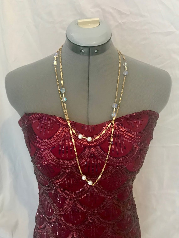 Vintage double chain necklace - Gem Vintage double chain necklace - Gem
