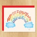 Hand-lettered Rainbow Card, Inspirational Card, Rainbow Shape Card ...