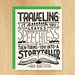 Hand-lettered Traveling Card, Travel Card, Storyteller Card, Travel ...