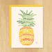 Hand-lettered Welcome Card, Pineapple Shape Card, Pineapple Welcome ...
