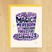 Hand-lettered We All Have Magic in Us Card, Friendship Card ...