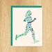 Hand-lettered Running Card, Runner Card, Blank Card, Friend Card, Any ...